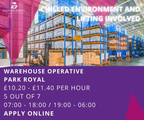 Munca Operator Depozit In Park Royal, Londra • Anunturi UK